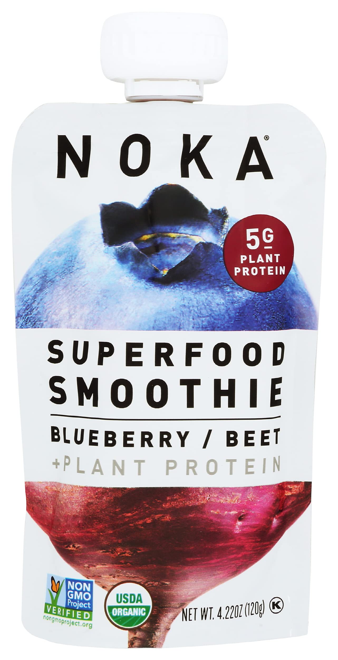 Amazon.com : NOKA Superfood Pouches Blueberry Beet, 100% Organic Fruit ...
