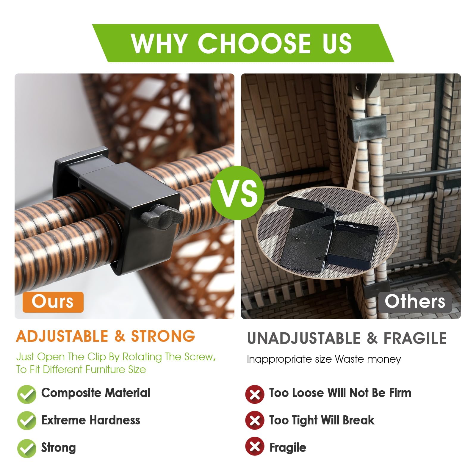 Snapklik.com : Adjustable Outdoor Furniture Clips Patio Sofa Clips ...