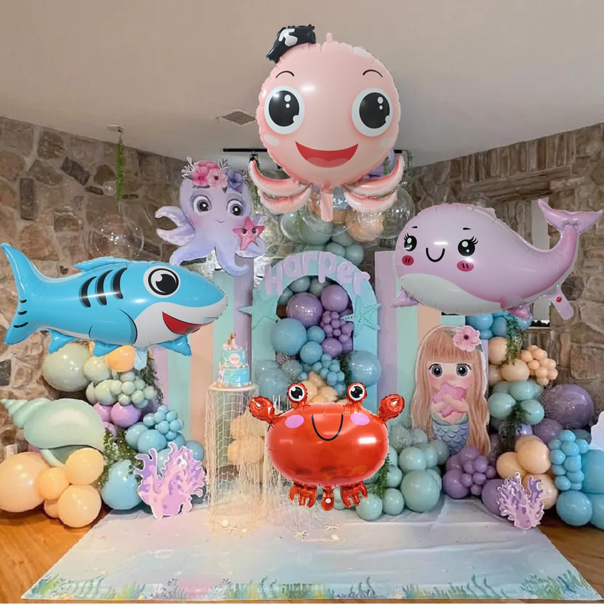 Snapklik.com : Sea Animals Balloons,12 PCS 20-30 Inch Under The Sea ...