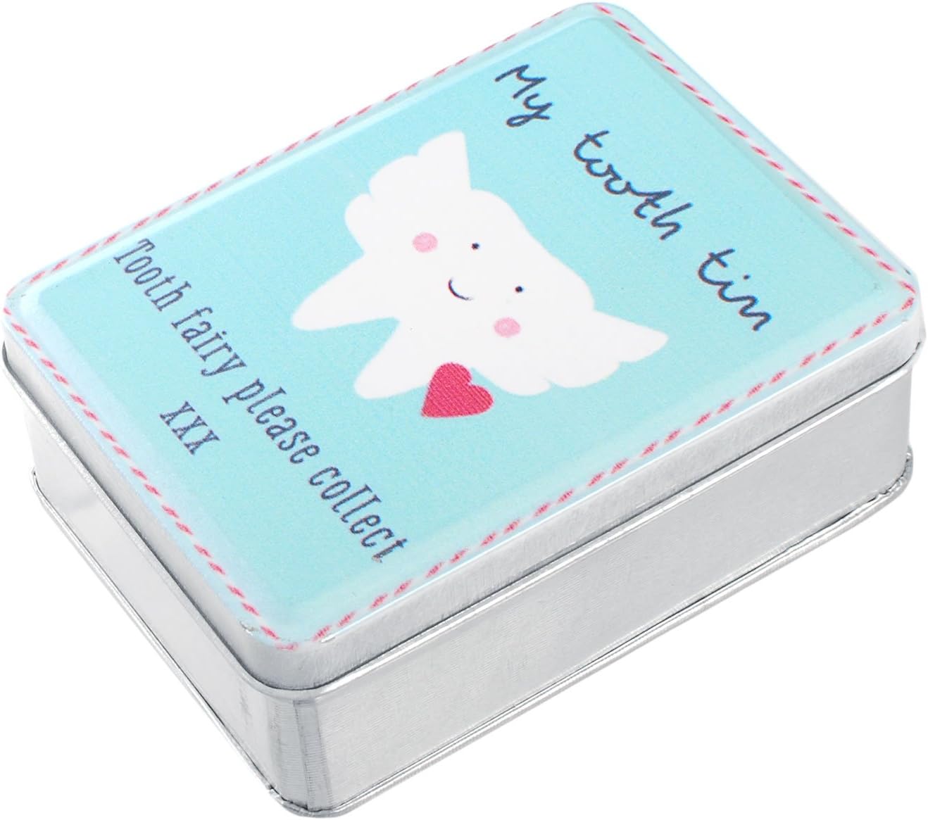 Printed My Tooth Tin Blue White Black Small Metal Tin 10 X 8cm : Amazon ...