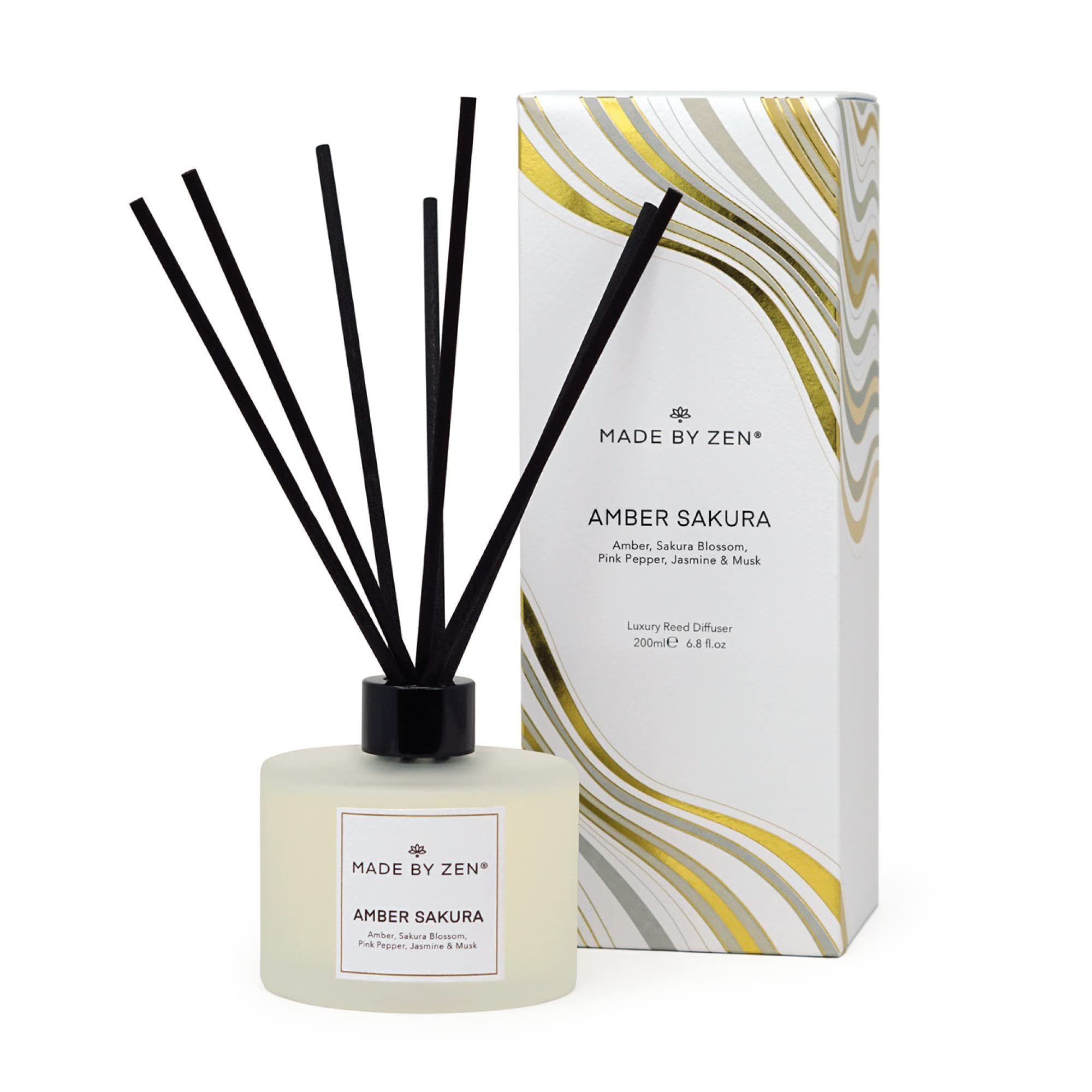 Amber Sakura Luxury Reed Diffuser : Amazon.co.uk: Home & Kitchen