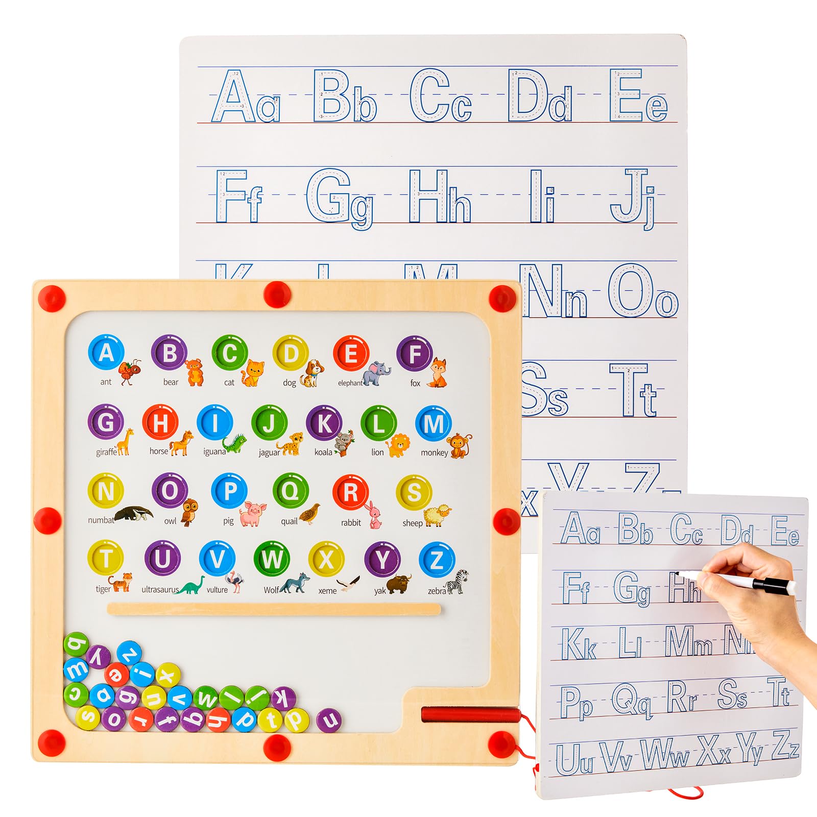 Snapklik.com : Double Sided Magnetic Alphabet Maze Board, 2 In 1 ...