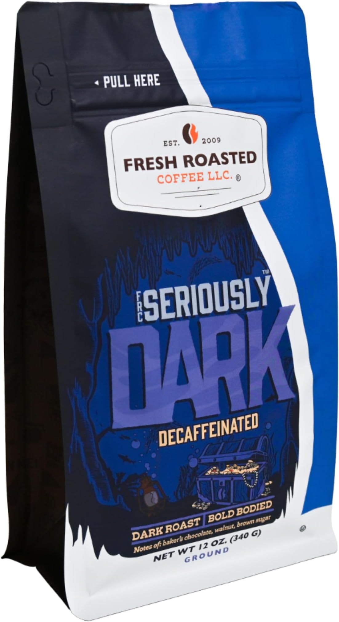 Amazon.com : Fresh Roasted Coffee,Seriously Dark Decaf Artisan Blend,12 ...