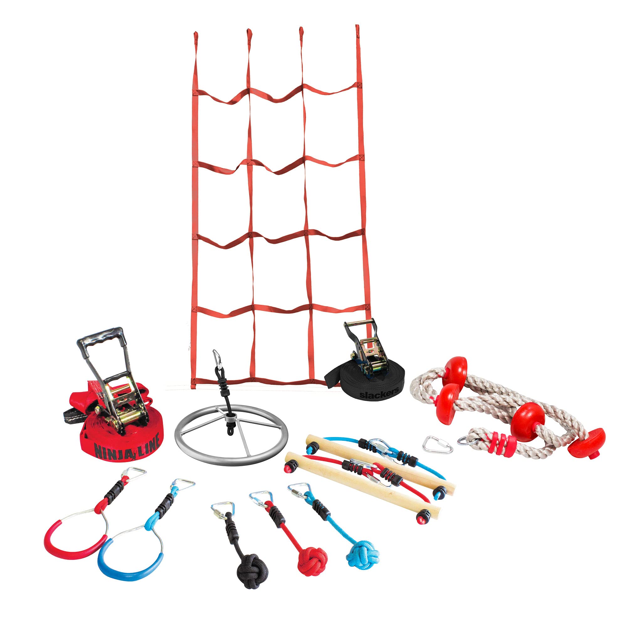 Slackers 56' Ninjaline Climber Kit - Includes Intro Kit, Climbing Net ...
