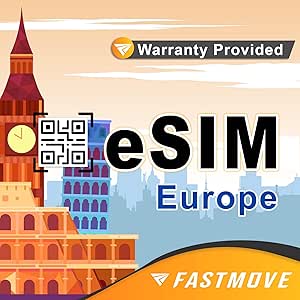 Amazon.com: 【Fast Move】 [eSIM Instant Delivery] e-SIM for Europe 15 Per ...