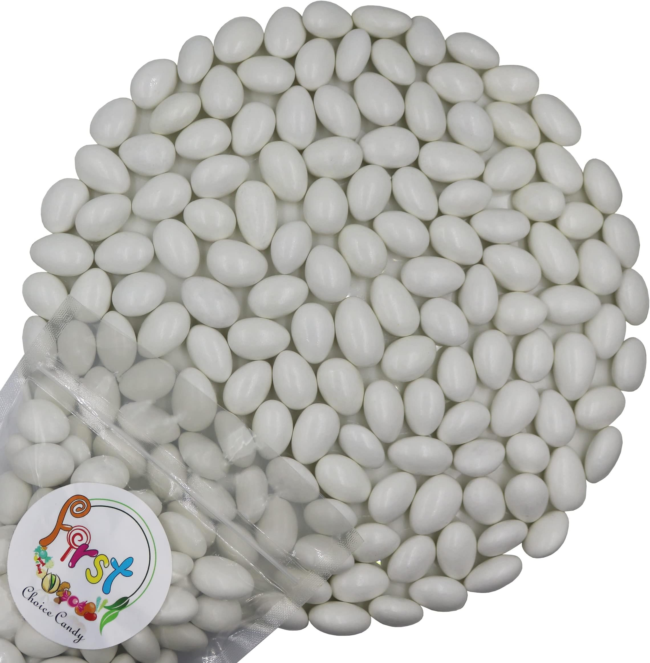Amazon.com : White Jordan Almonds by Its Delish, 5 LBS Bulk | Sugared ...