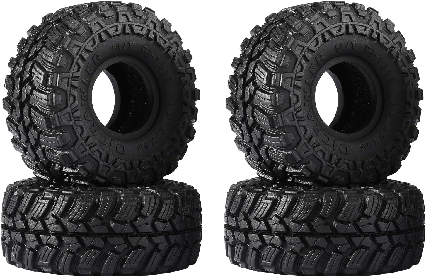 Amazon.com: DJCRAWLER Super Soft Sticky 1.0 Wheel Tires Mud Tires 60 ...