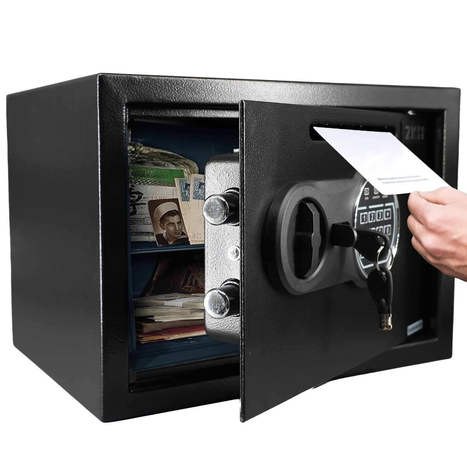 ZKH Drop Safe, Safe Box with Drop Slot, Digital Combination Lock ...