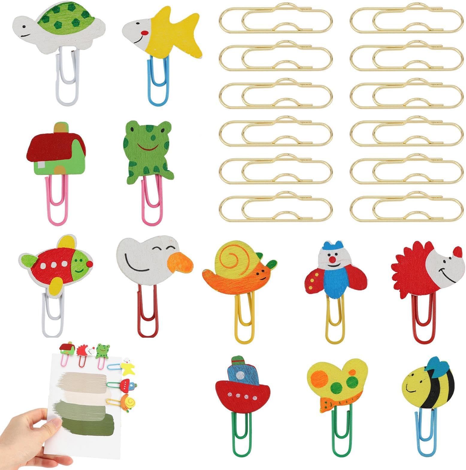 Amazon.com: 25pcs Dog Shaped Paper Clips Cute Animal Bookmarks Animal ...