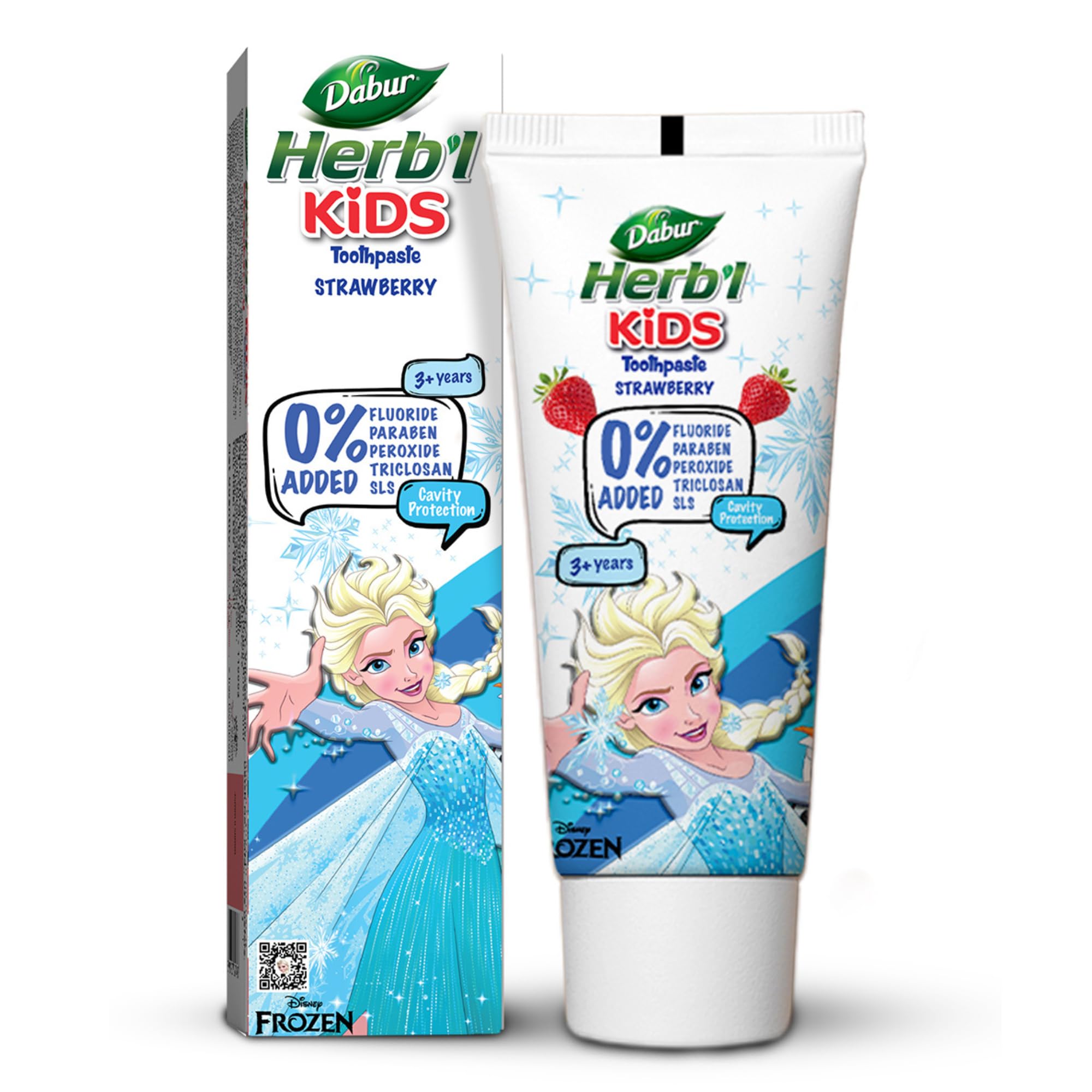 Dabur Herb'l Kids Elsa Frozen Toothpaste | 3+ Years | Strawberry ...
