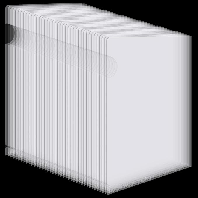 A4 Cut Flush Folder, 40 Pack Clear Open Top Side Plastic File Folders ...