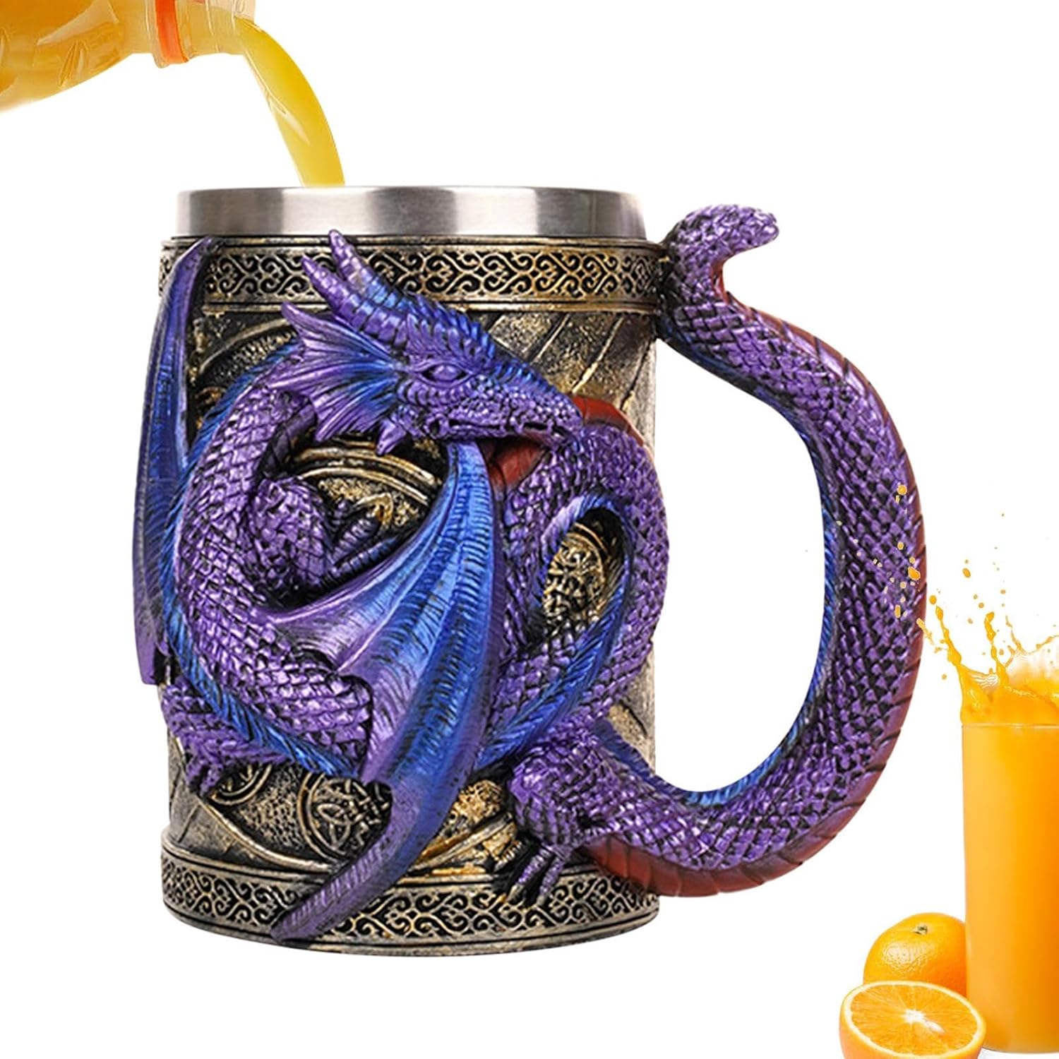Dragon Mug, Dragon Coffee Mugs for Adults, Purple Dragon Beer Mug ...