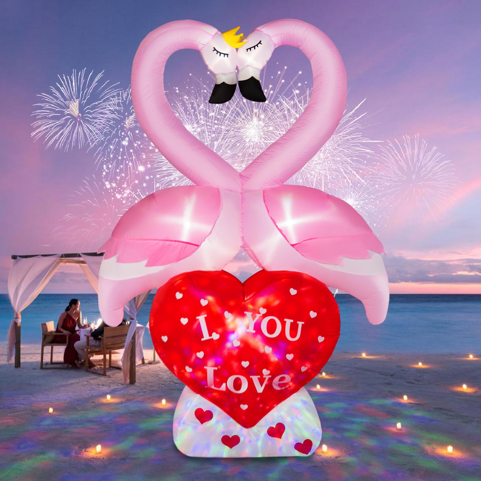 Snapklik.com : BRDJade 6FT Valentines Day Inflatables Couples Swan