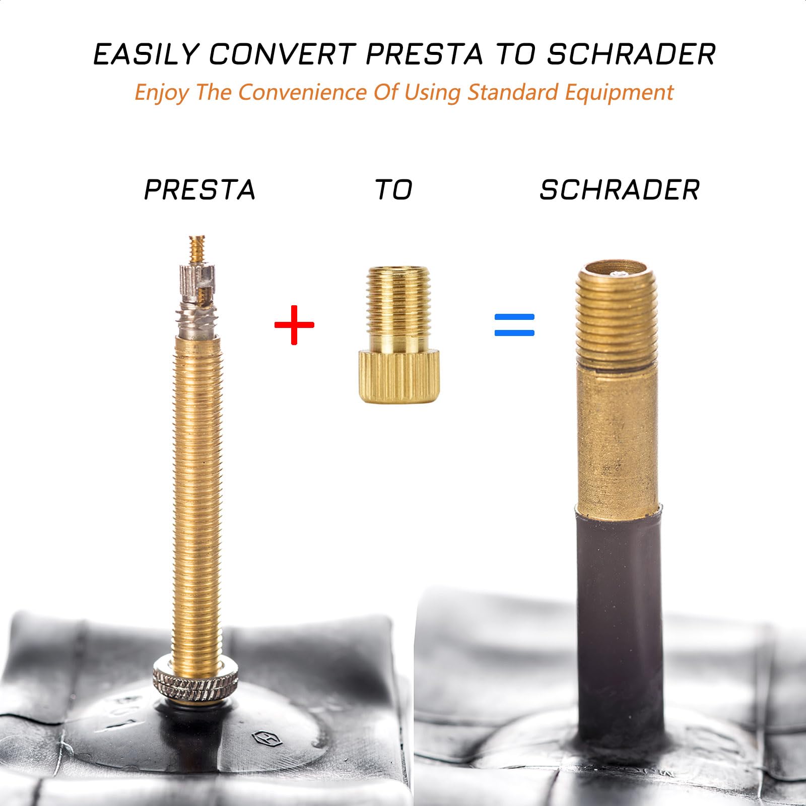 Brass Tire Adapters PILCIDO 6 PCS Brass S - Convert Bike Tire Valves ...