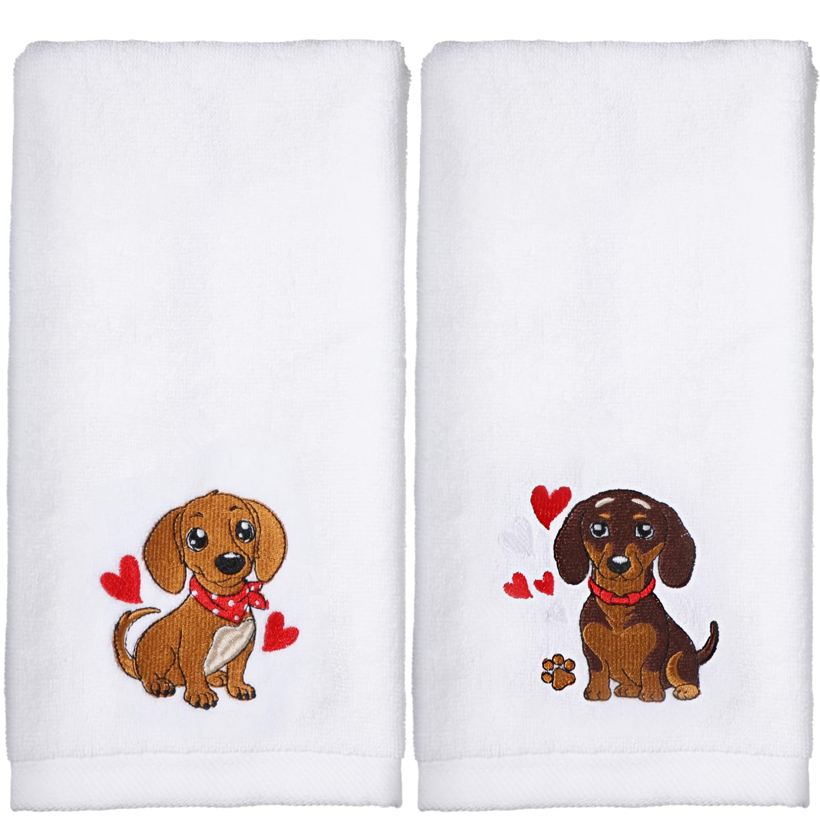 Amazon.com: Cinnvoice 2 Pack Dog Hand Towels for Dog Lovers Gift ...