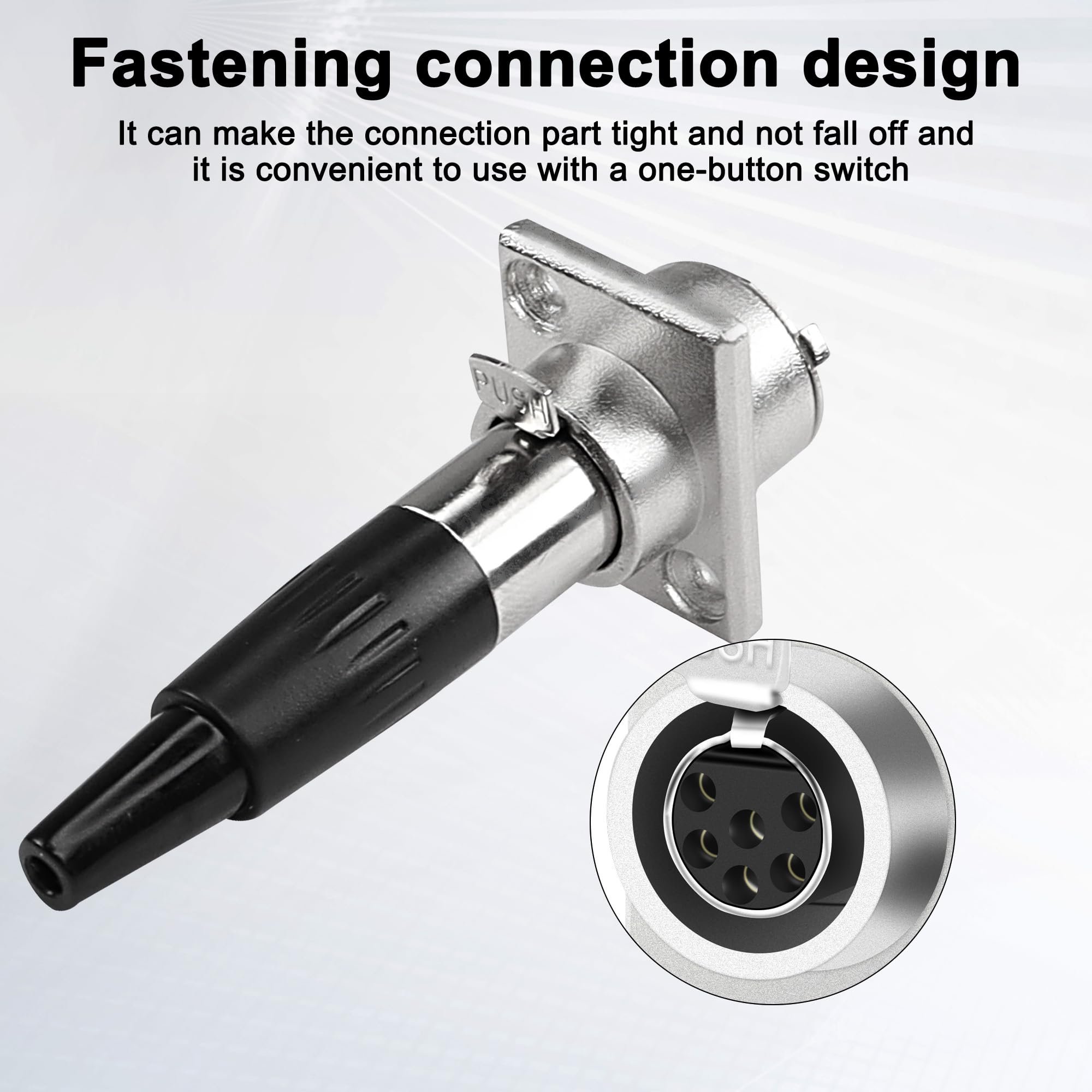 Snapklik.com : XMSJSIY Mini XLR Panel Mount Socket Jack Connector 6 Pin ...