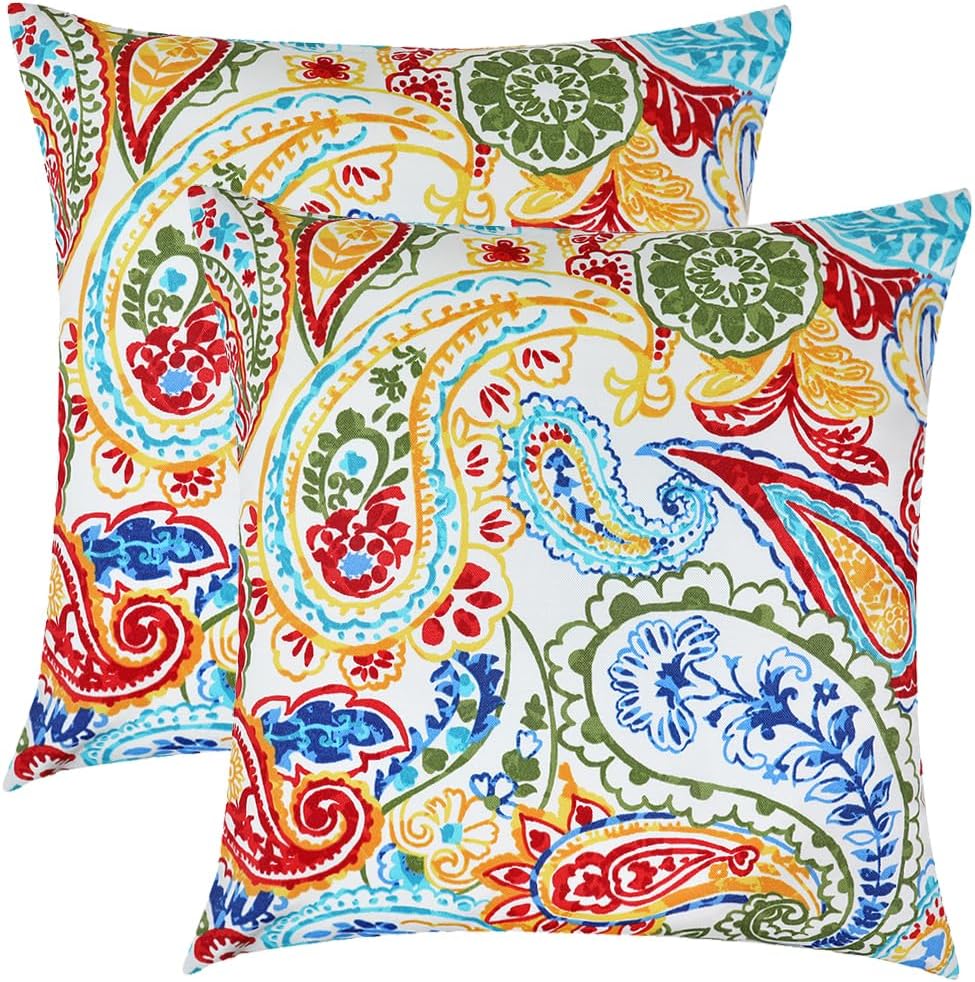 Amazon.com: FUNHOME Waterproof Outdoor Throw Pillow Covers Set of 2 ...