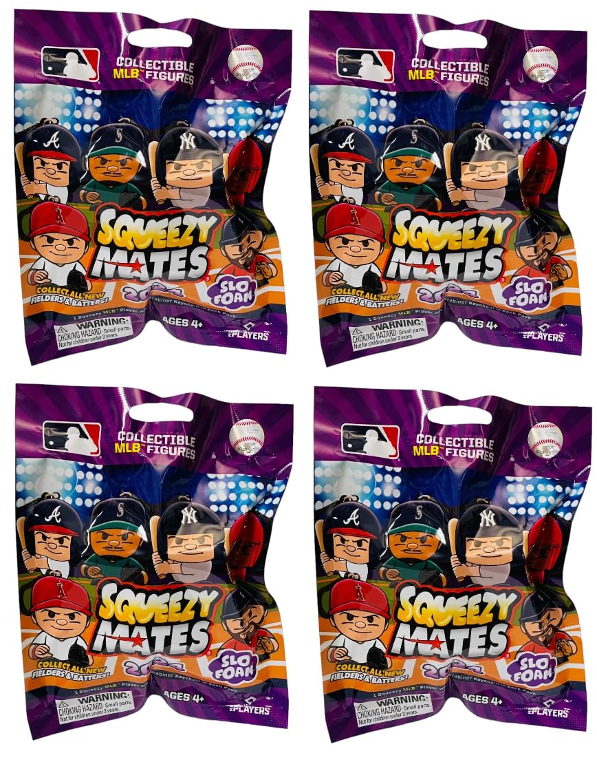 Amazon.com: Party Animal - 4 Pack Bundle - Squeezymates MLB Baseball ...