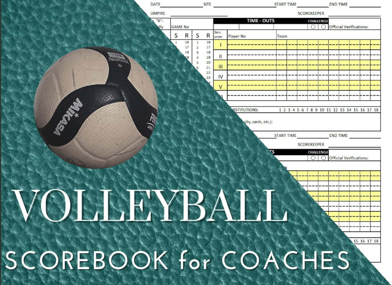 Volleyball Scorebook for Coaches: Volleyball Stats Book, 134 pages ...