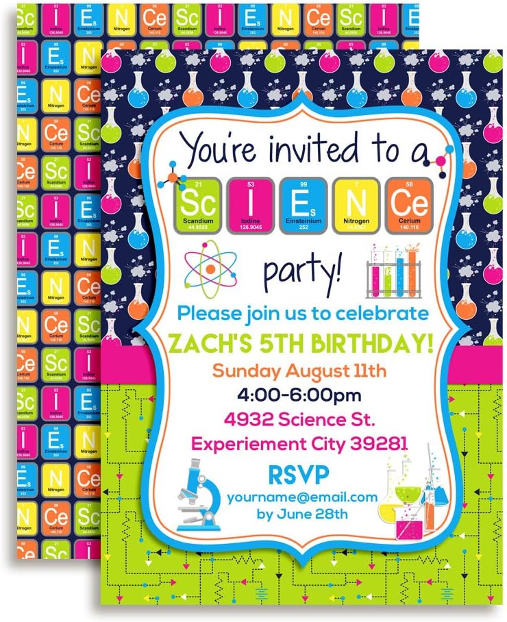 Amazon.com : Science Themed Custom & Personalized Birthday Party ...