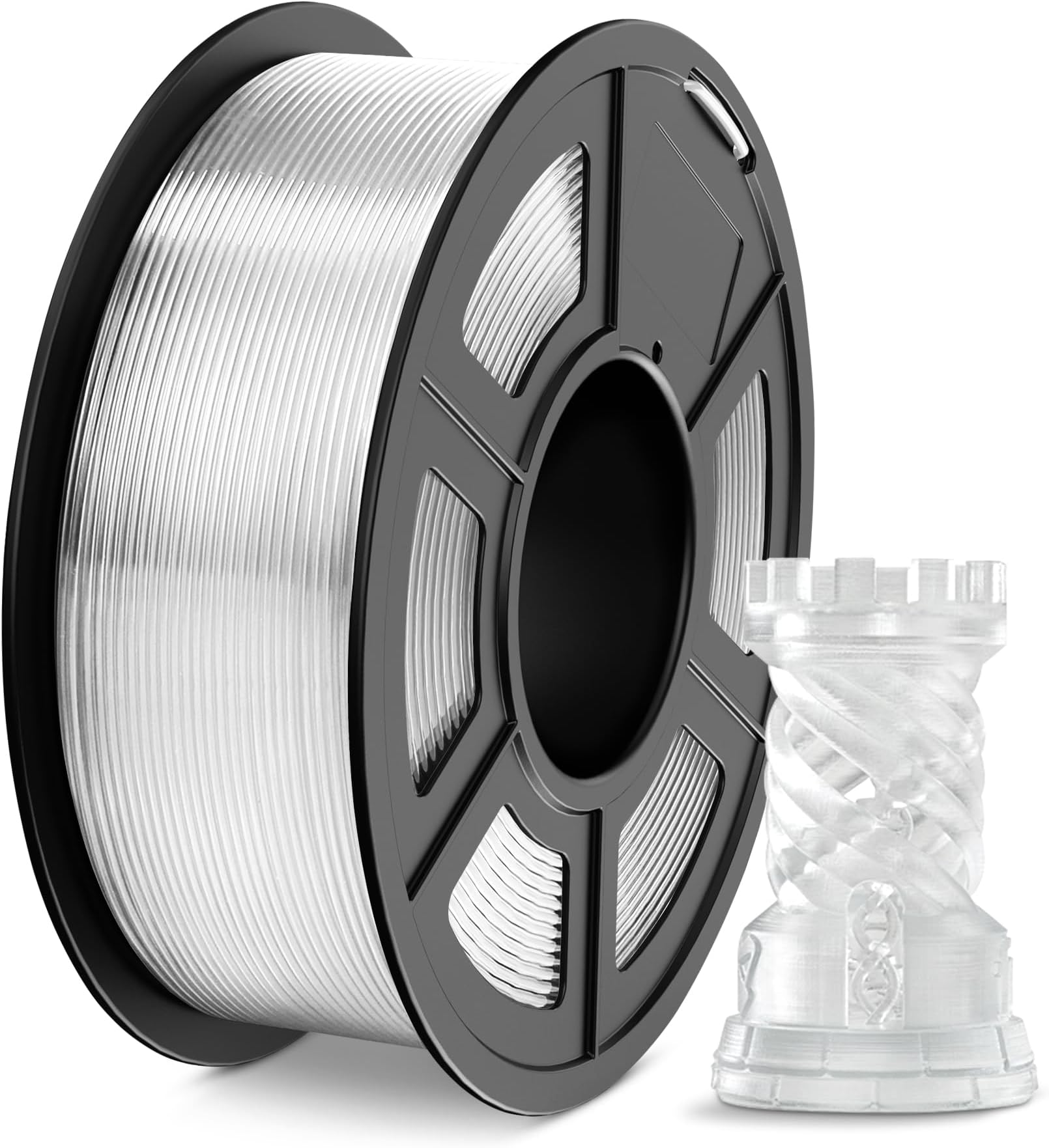 SUNLU Filamento PLA, Filamento Impresora 3D ±0.02mm, 1KG (Transparente ...