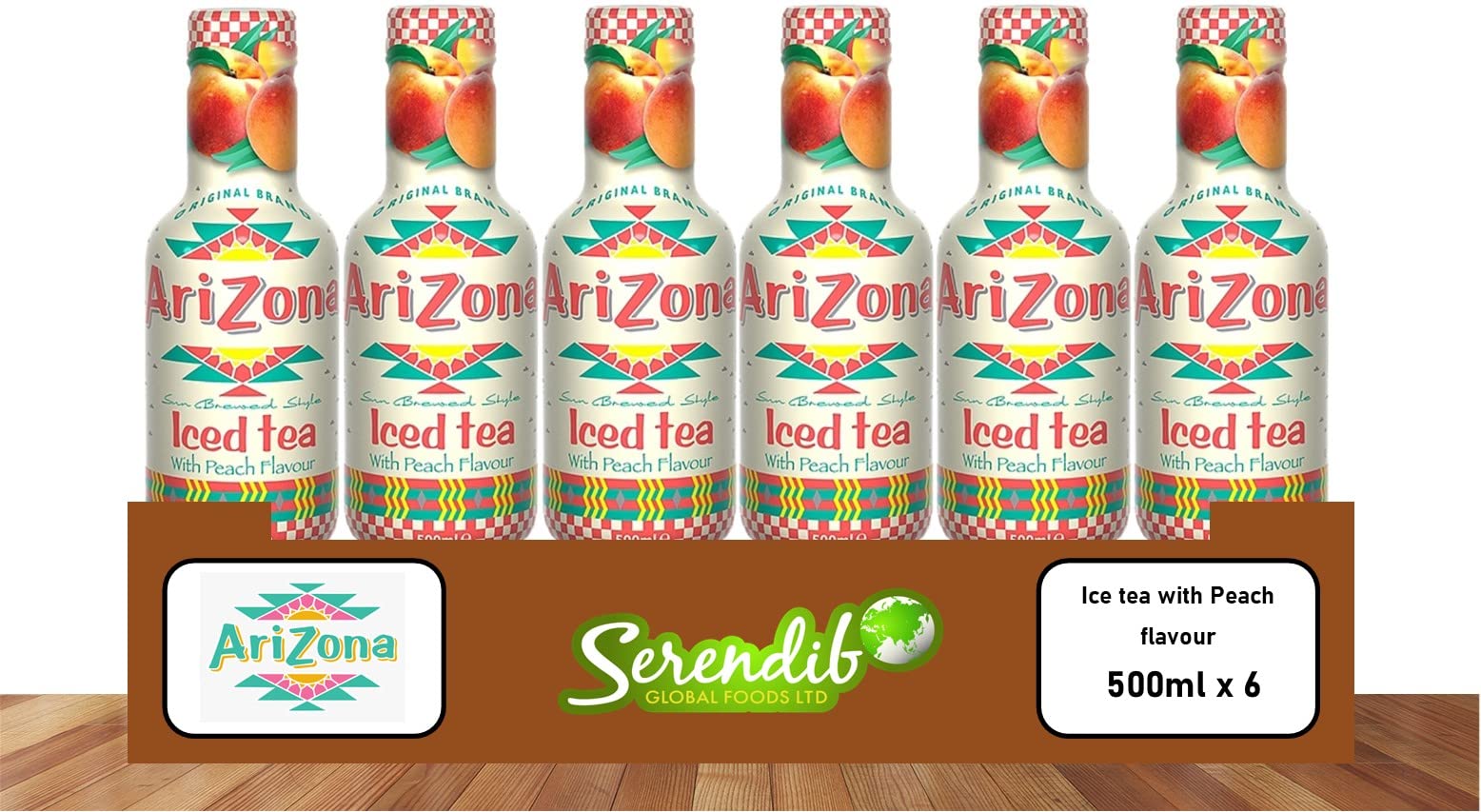 Arizona Ice tea with Peach flavour 500 ml (Pack of 6) : Amazon.co.uk ...