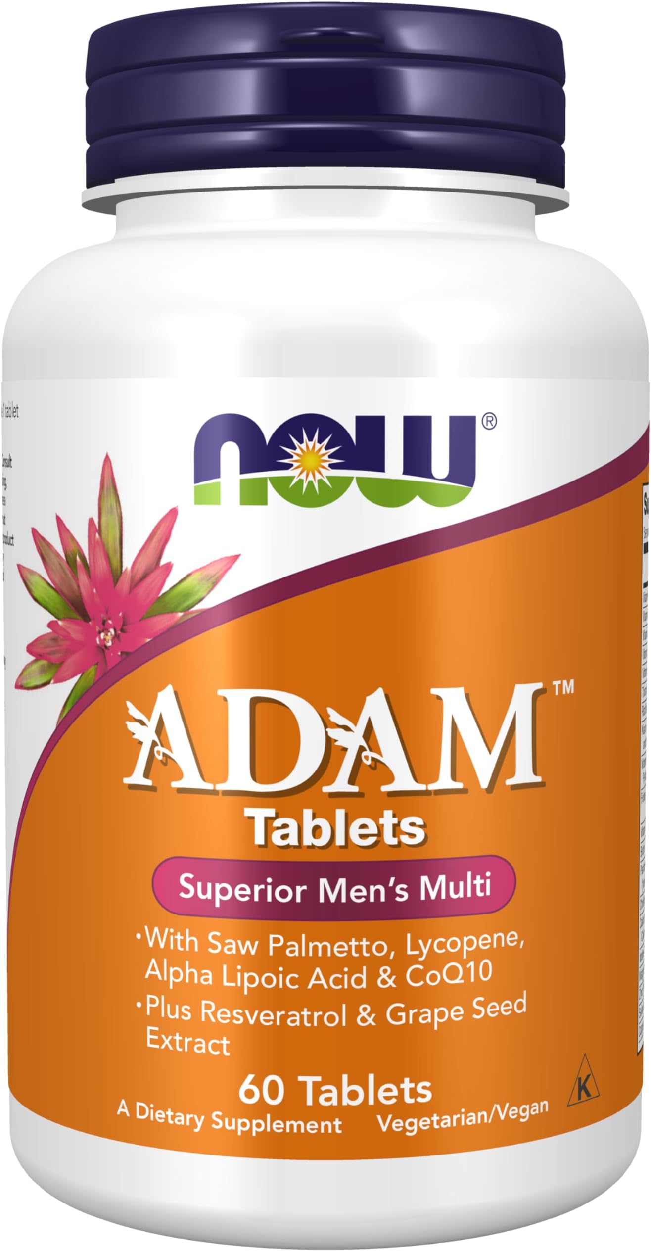 Amazon.com: NOW Supplements, ADAM™ Men's Multivitamin with Saw Palmetto ...