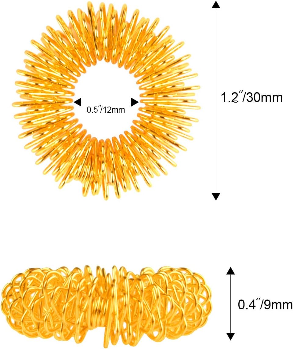 FEPITO 20 Packs Spiky Massage Finger Rings, Finger Acupressure Ring Set ...