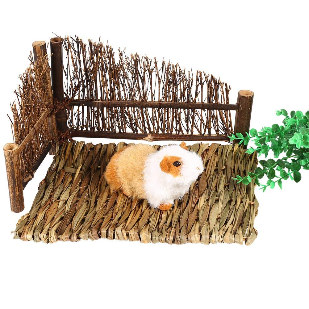 Edible Molar Handmade Hay Mat Sleep Bed For Rabbit,, 54% OFF