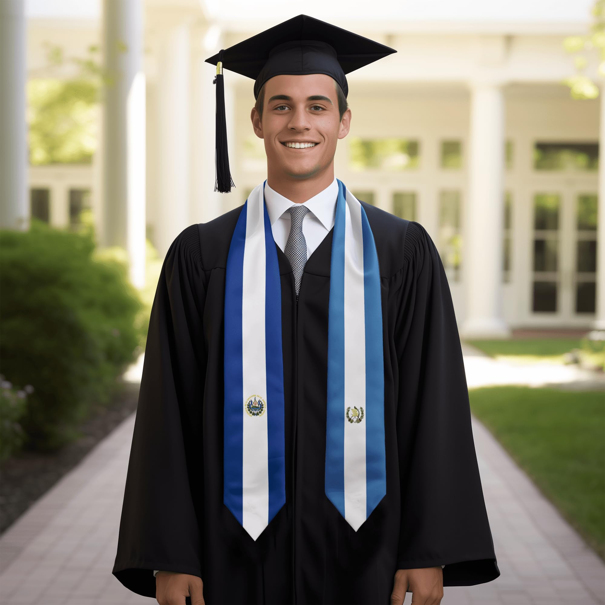 Snapklik.com : Graduation Stole Sash El Salvador Guatemala Flag ...