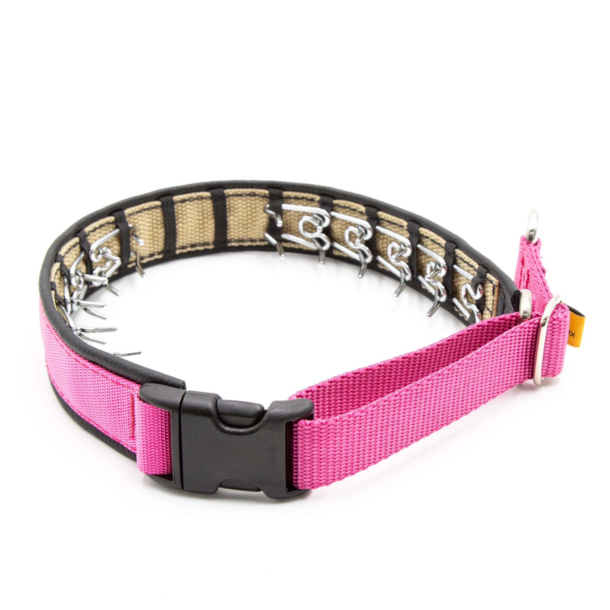 Amazon.com : 1" Wide Keeper Collar Hidden Prong with snap - Pink (14 ...