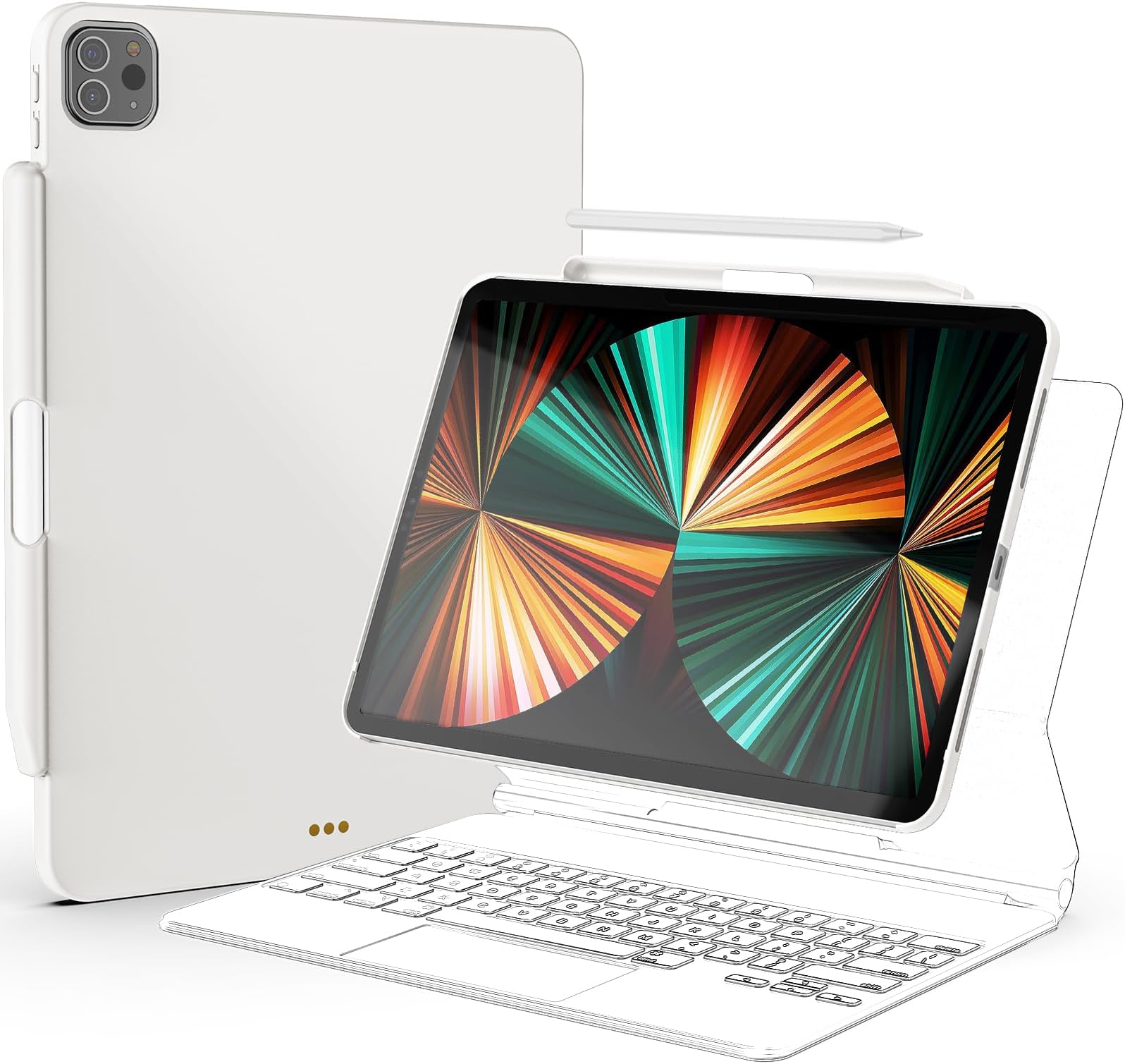 Amazon.com: ProCase Back Cover for iPad Pro 12.9 2022 2021, Magic ...