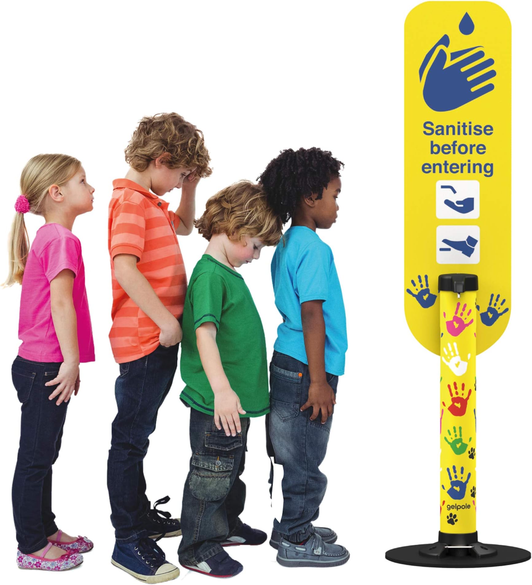 Childrens Sanitizer Dispenser Foot Operated Hand Sanitiser Station Kids ...