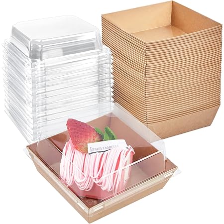 Amazon.com: Ocmoiy 100 Pack Paper Charcuterie Boxes with Clear Secure ...