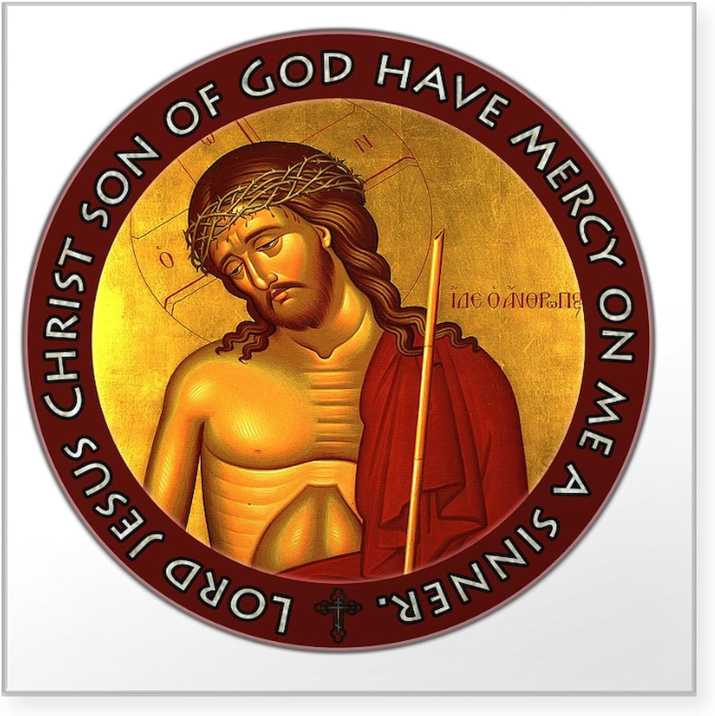 Amazon.com - CafePress Orthodox Schema Cross Rectangle Sticker ...