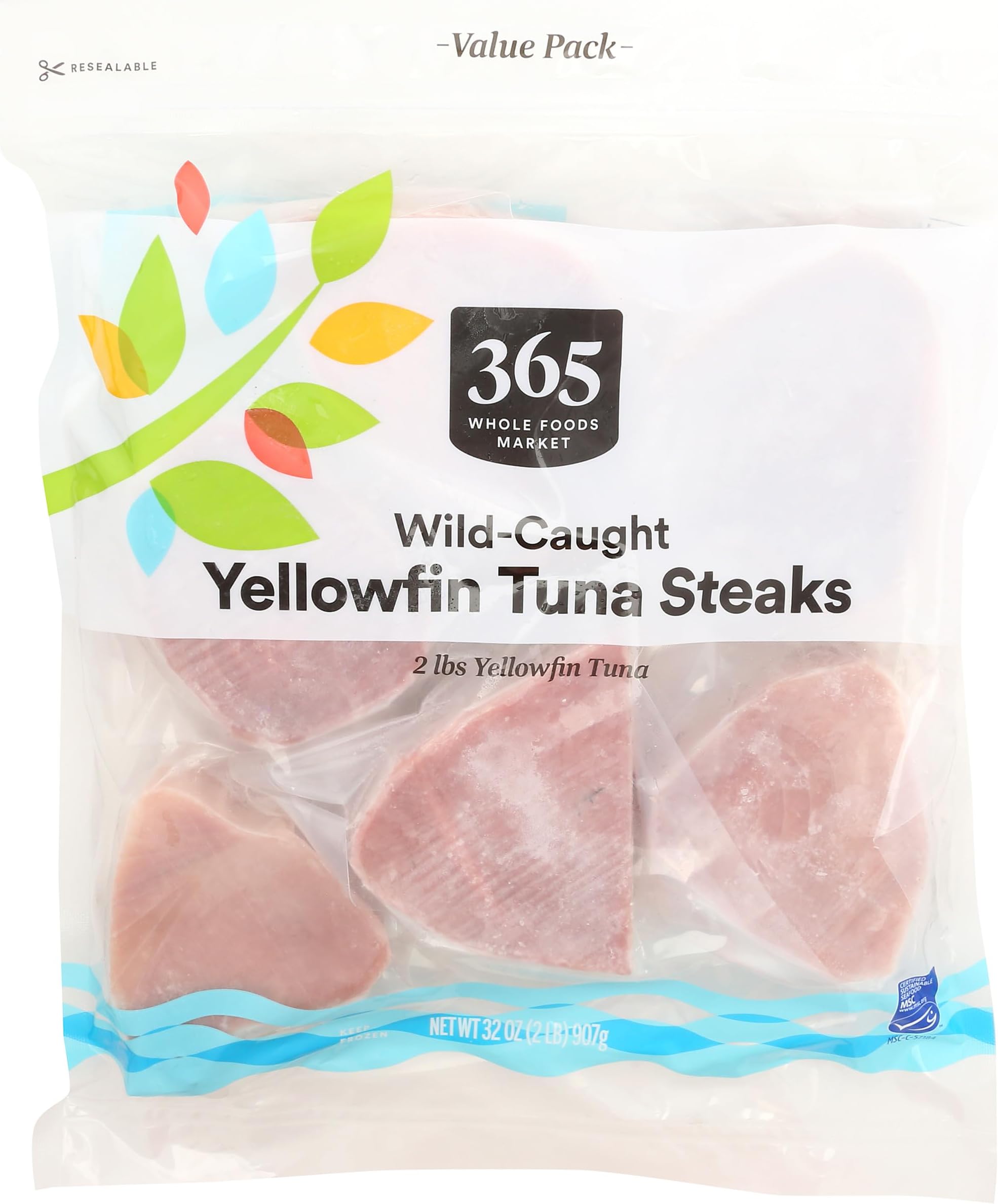 Amazon.com: 365 By Whole Foods Market, Valuepack Tuna Yellowfin Frozen ...