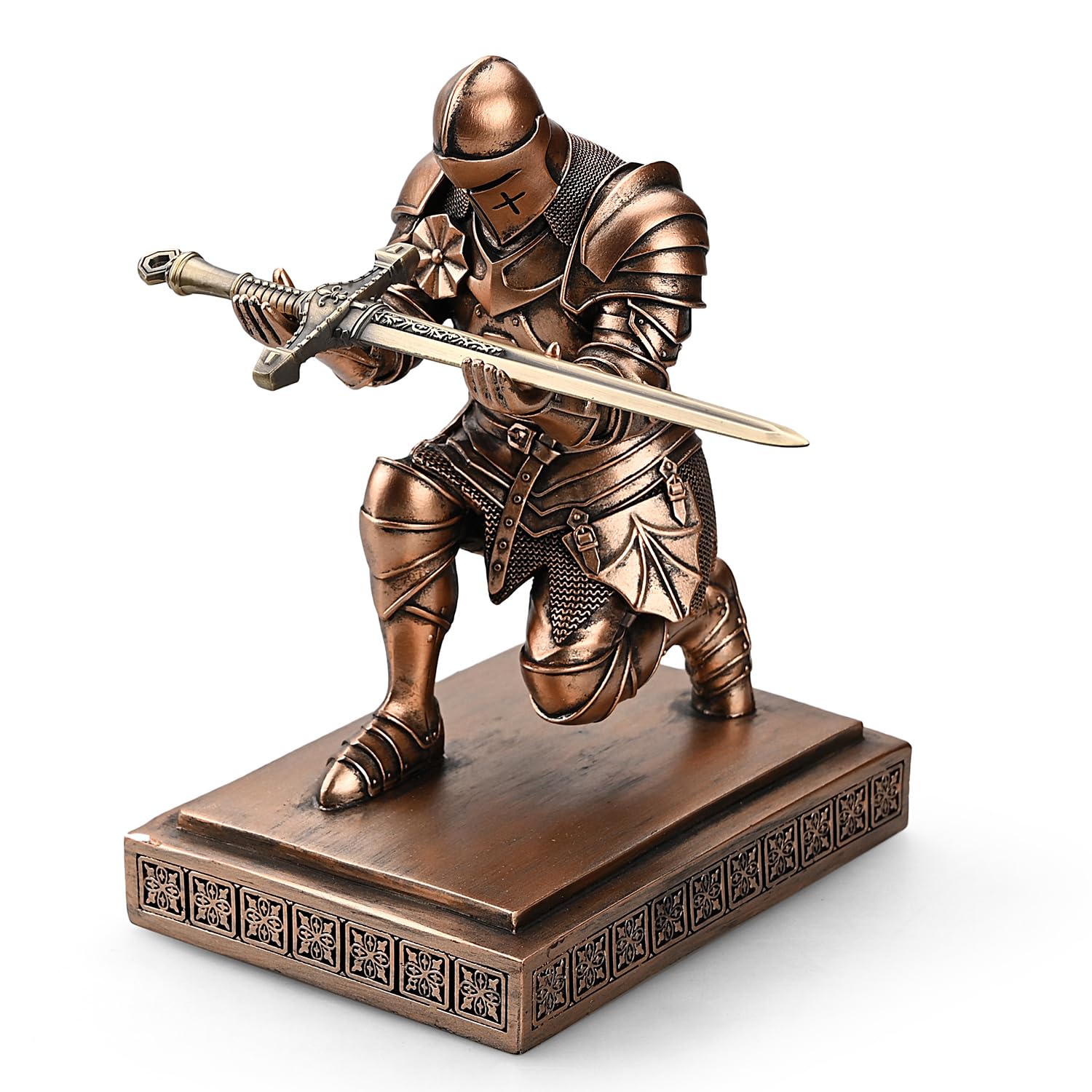 Amazon.com: Amoysanli Medieval Armored Warrior Knight Pen Holder Desk ...