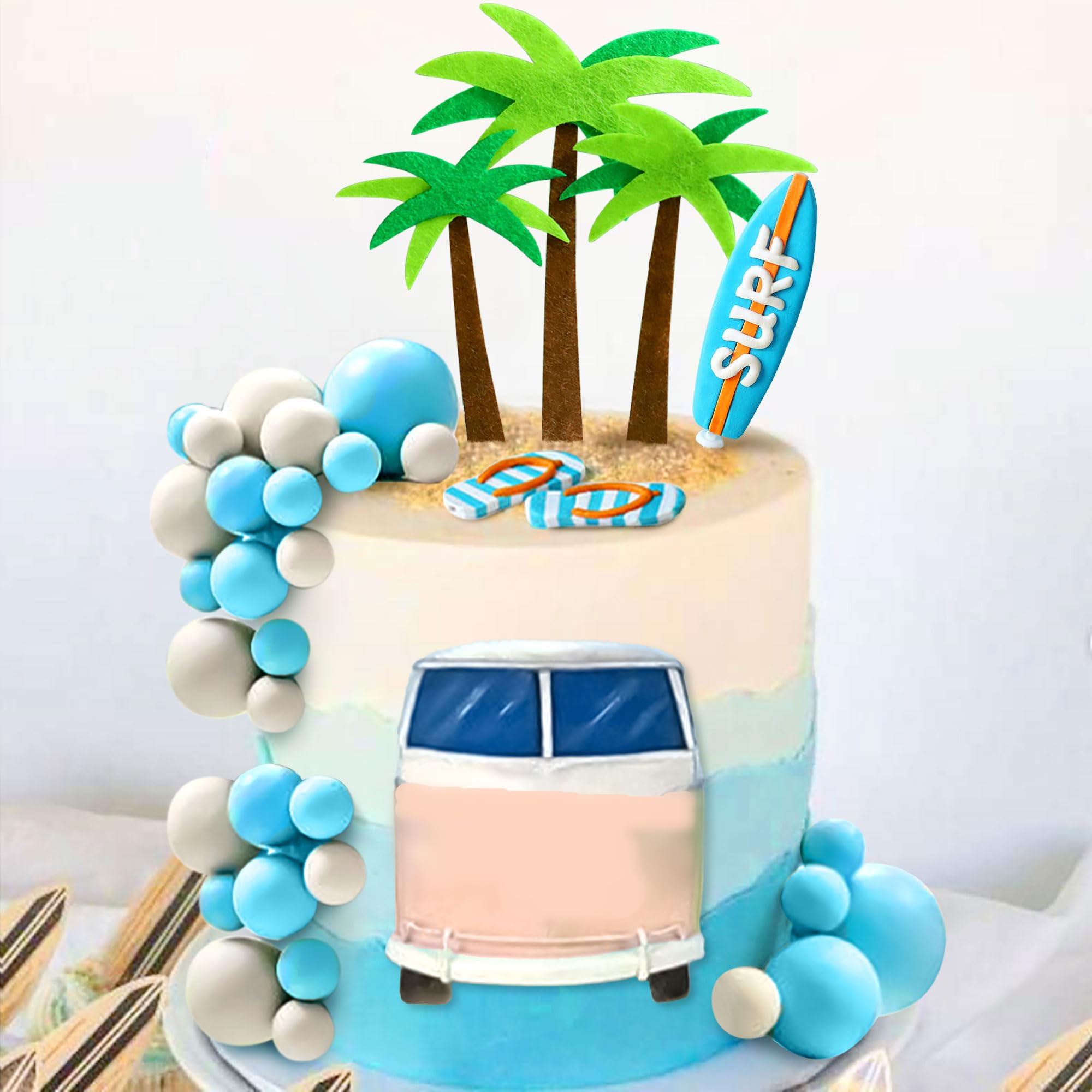 Snapklik.com : Surf Birthday Cake Decoration Baby On Broad Cake ...