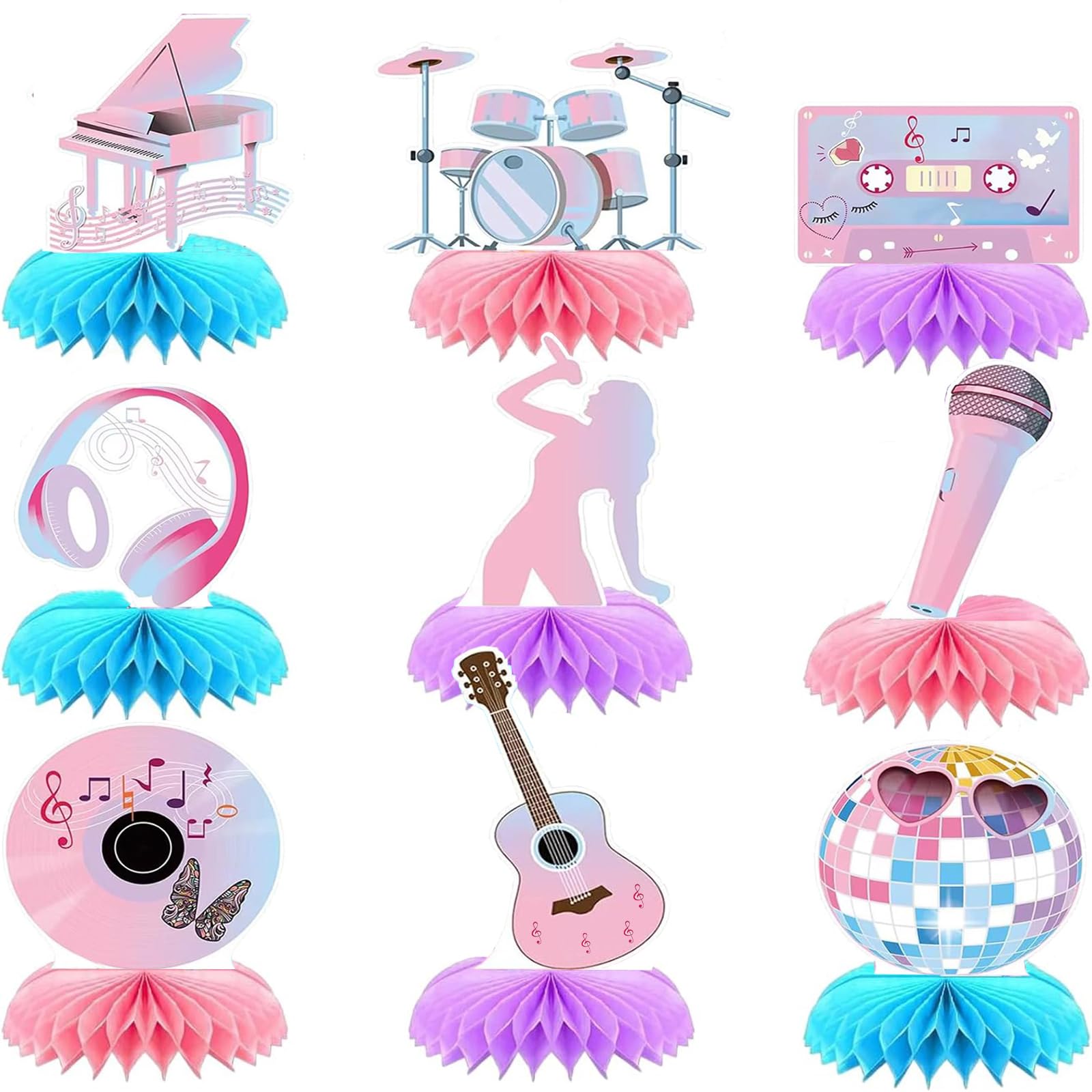 Amazon.com: Birthday Party Decorations Music Singing Guitar Musical ...