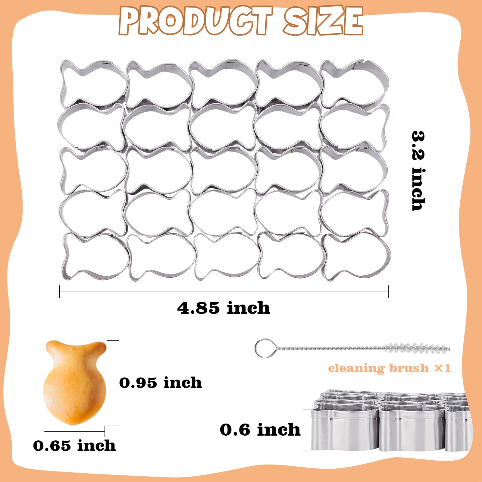 Snapklik.com : Gold Fish Cracker Cutter, 25 Cavity Goldfish Cookie ...