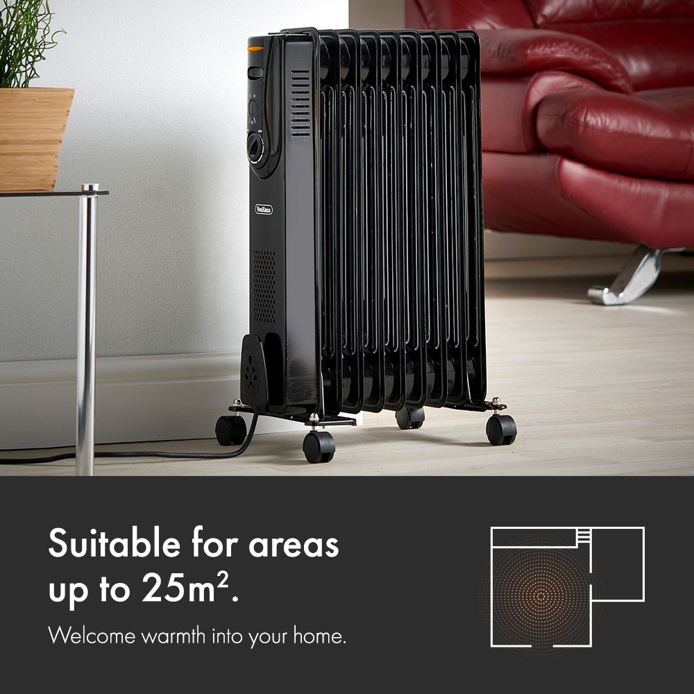 Buy VonHaus Oil Filled Radiator – 2000W/2KW – 9 Fin – Freestanding ...