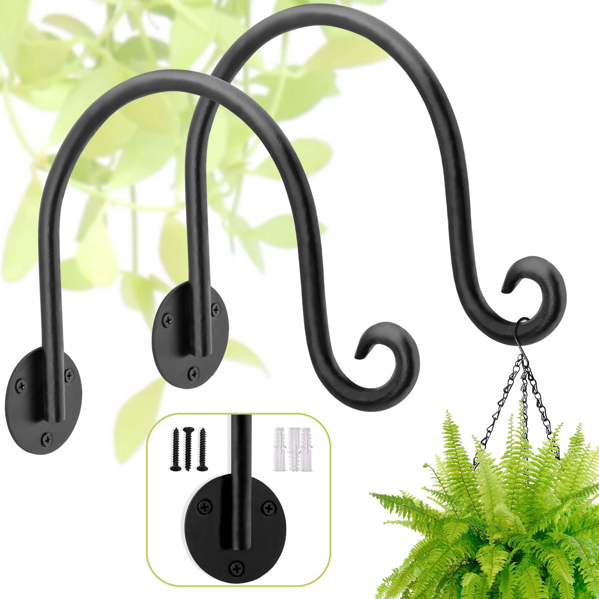 Amazon.com: Lifyzoon Hanging Plant Brackets Outdoor: Hanging Plant ...