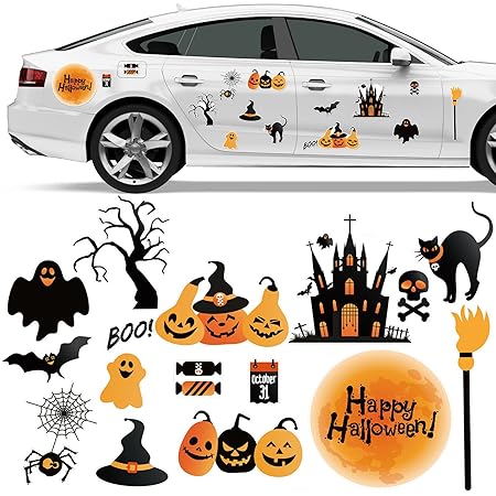 Amazon.com: 16 Pieces Halloween Magnet Decorations Luminous Halloween ...