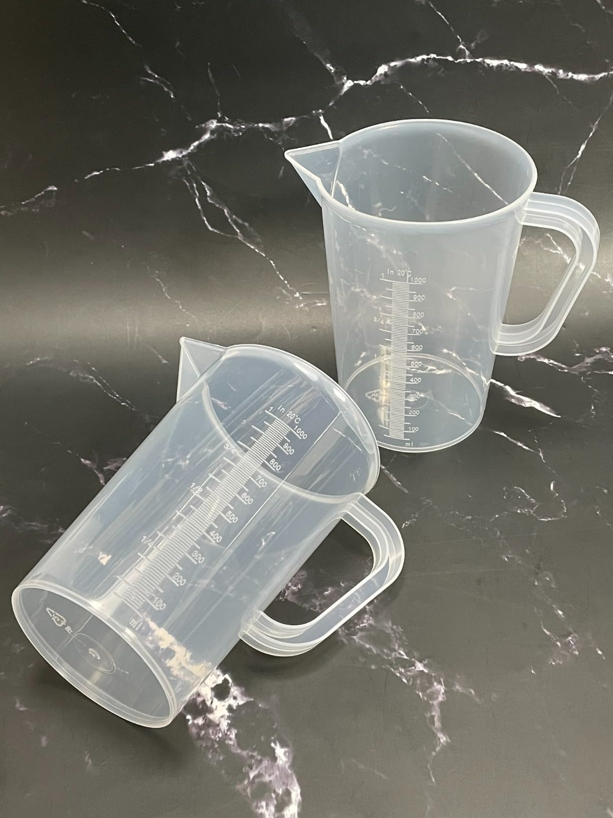 DARENYI 2 Pcs Plastic Measuring Jugs 1L, Large Plastic Measuring Cup ...