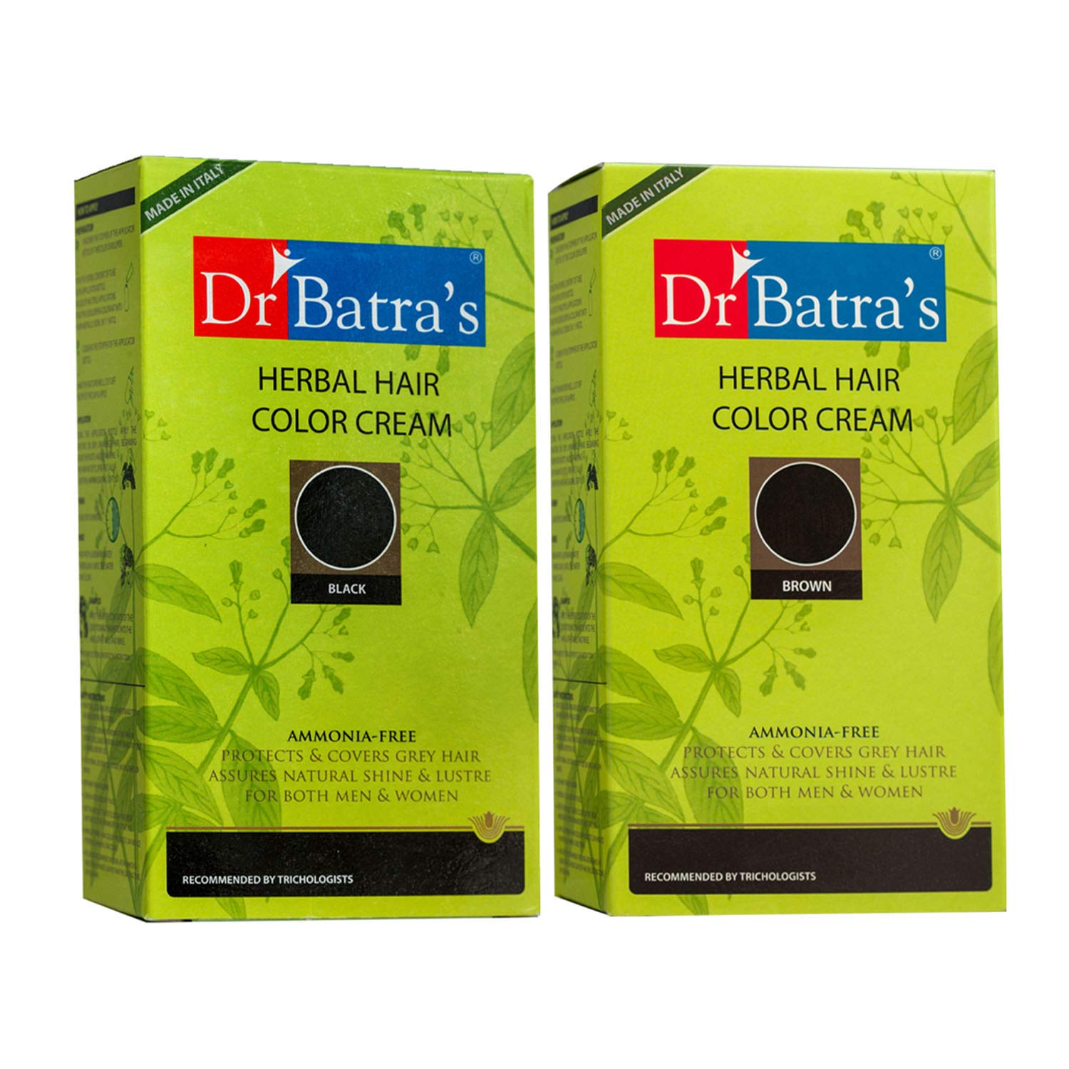 Dr Batra's Herbal Hair Color Cream and Herbal Hair Color Cream- Brown ...