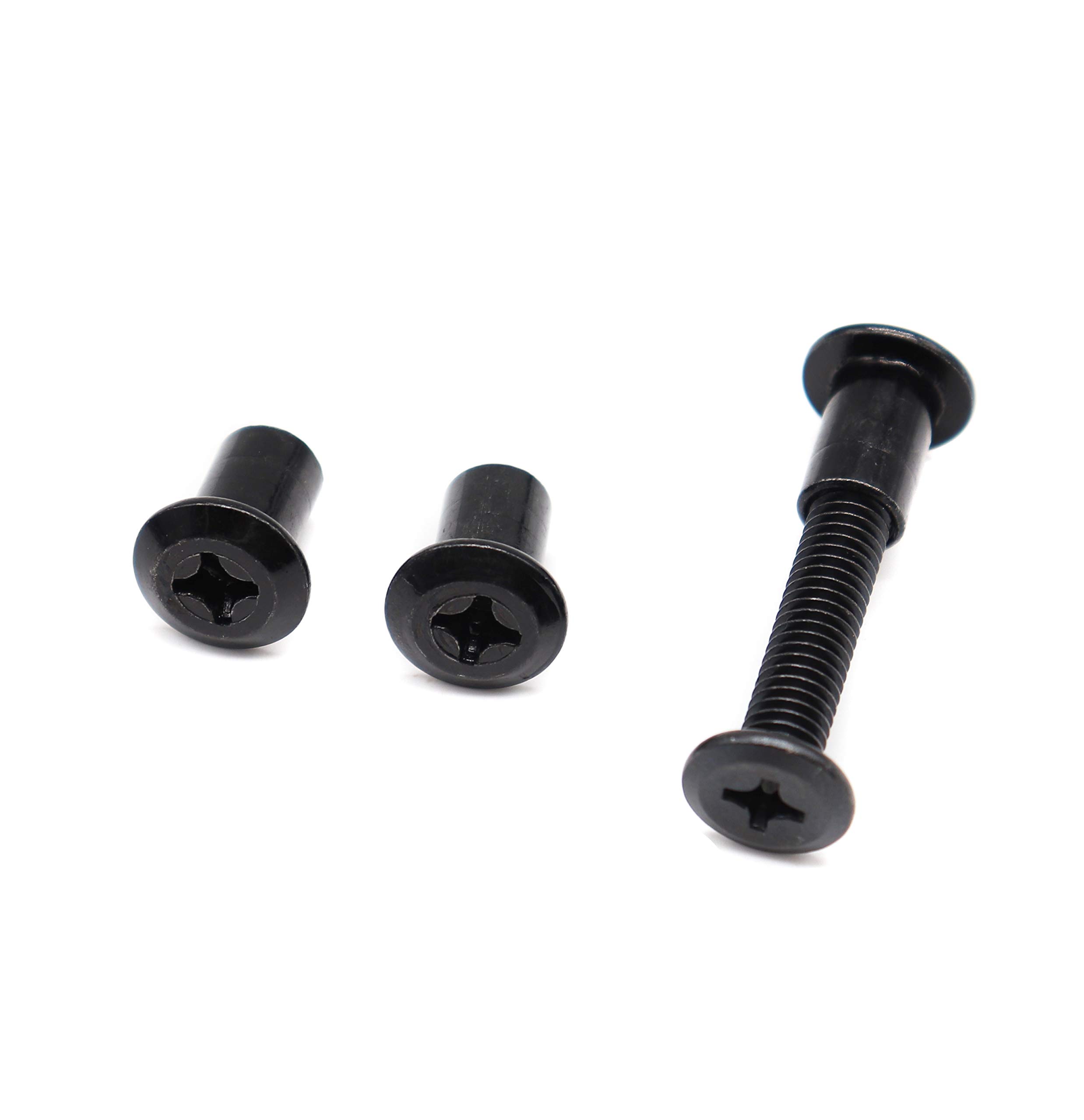 Snapklik.com : 10-Pack M6 45mm Black Rivet Phillips Connecting Bolts ...