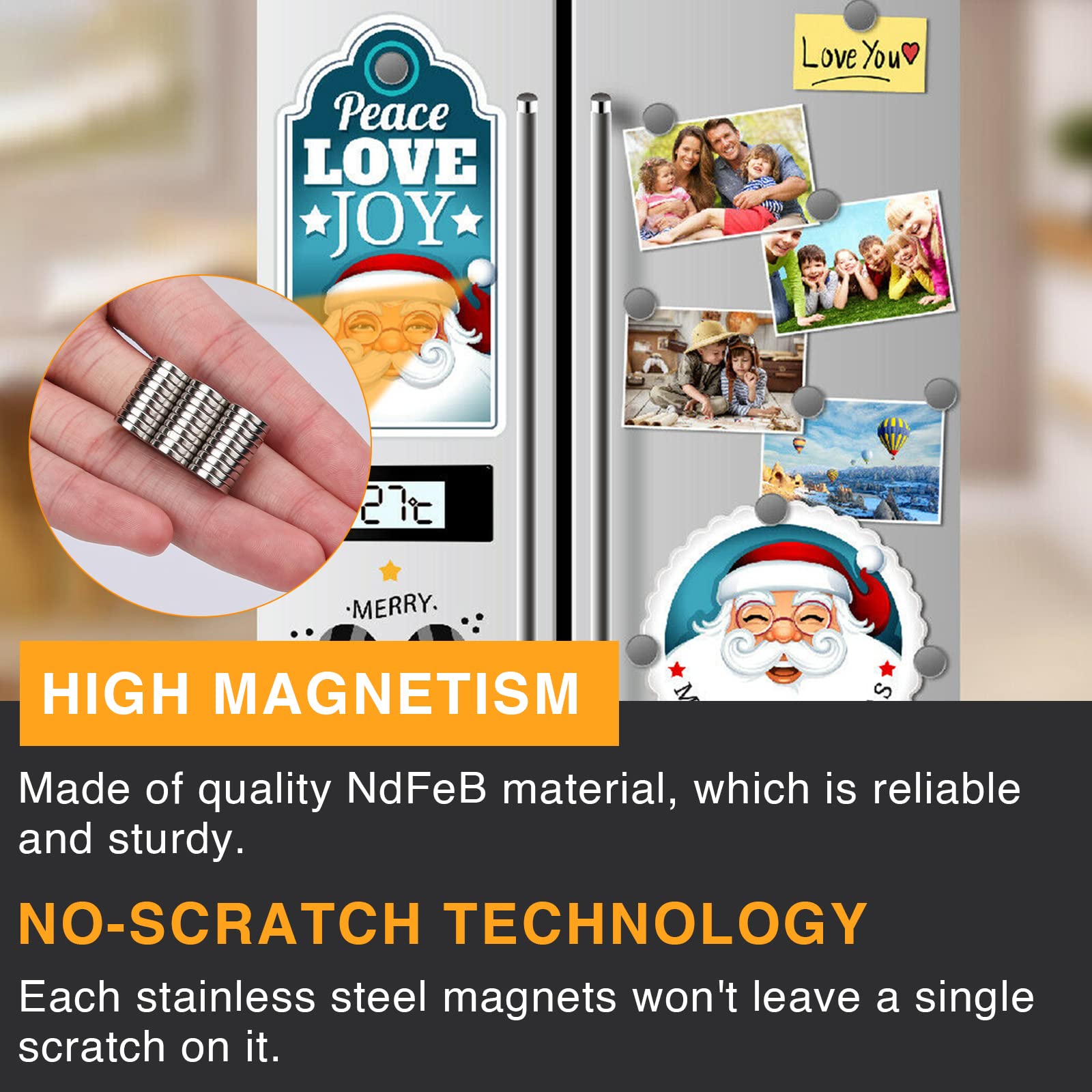 Snapklik.com : 10x2mm Small 30Pcs Round Refrigerator Magnets, Multi-Use ...