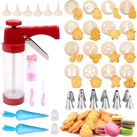 Amazon.com: Cookie Press 41 PCS Cookie Press Gun with 16 Christmas ...