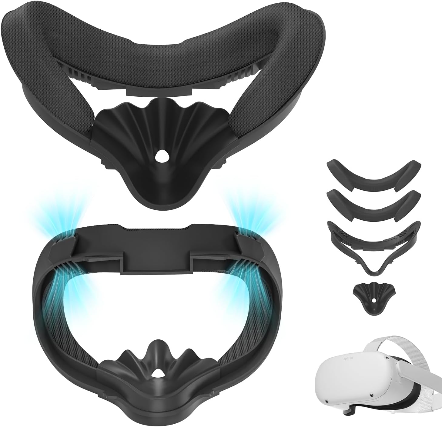 Amazon.com: Rechale Facial Interface & Face Cover Pad for Oculus Quest 2, Upgraded Face Pad ...