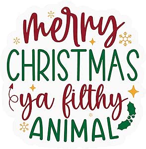 Amazon.com - 2 (Pieces) 3" and 5" Stickers n Decals - " Merry Christmas ...